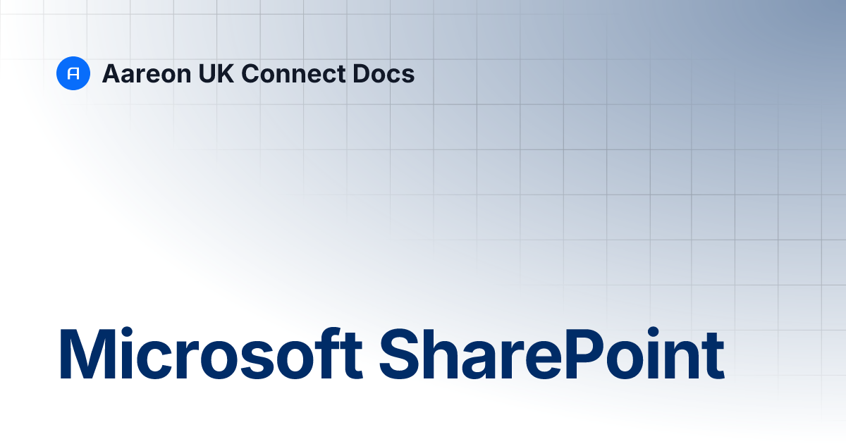 Microsoft SharePoint | Aareon UK Connect Docs